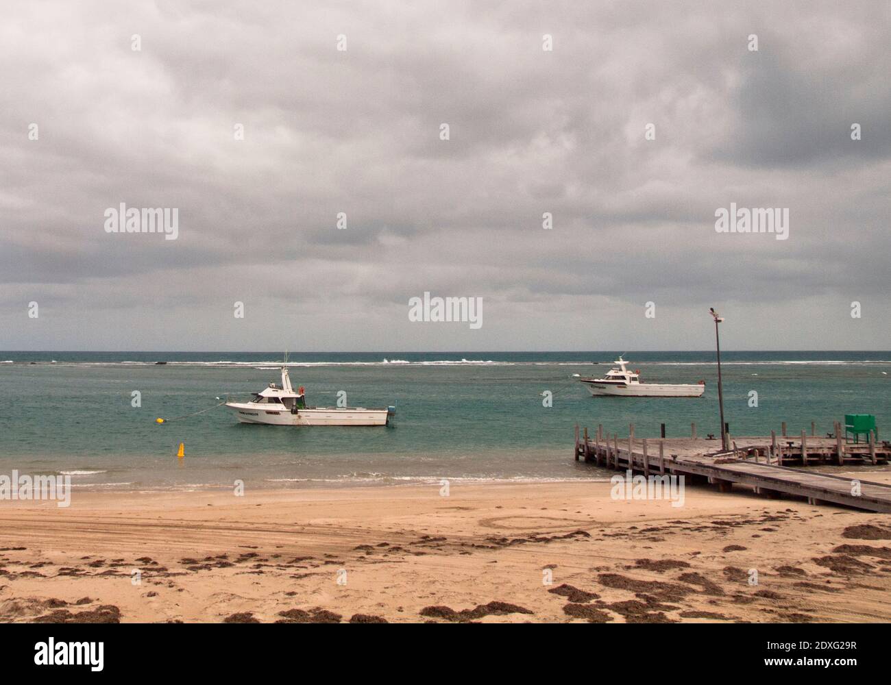 Fishing boats and pier, Port Gregory, Western Australia Stock Photo - Alamy