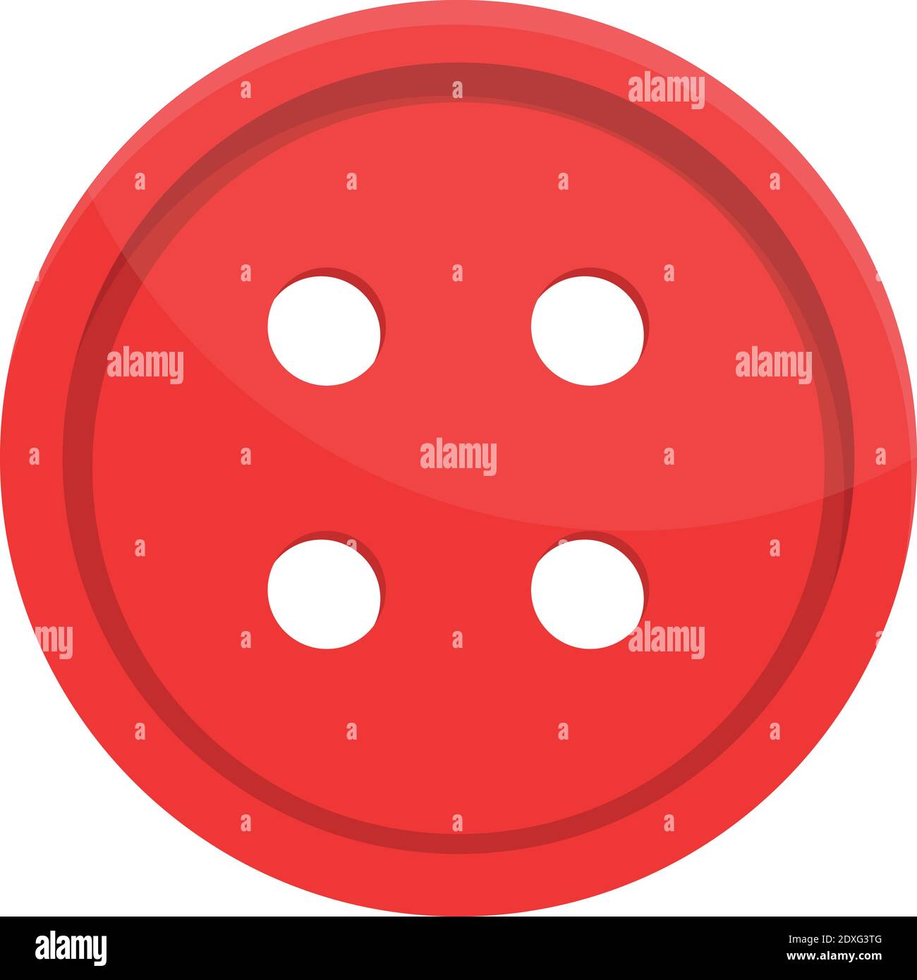 Red clothes button icon. Cartoon of red clothes button vector icon for ...