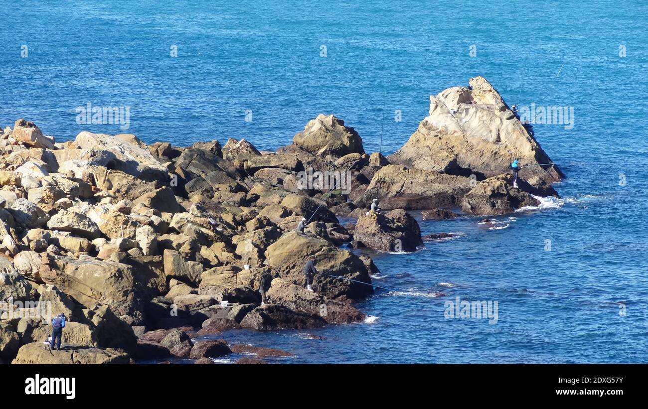 Rock Formations In Sea Stock Photo - Alamy