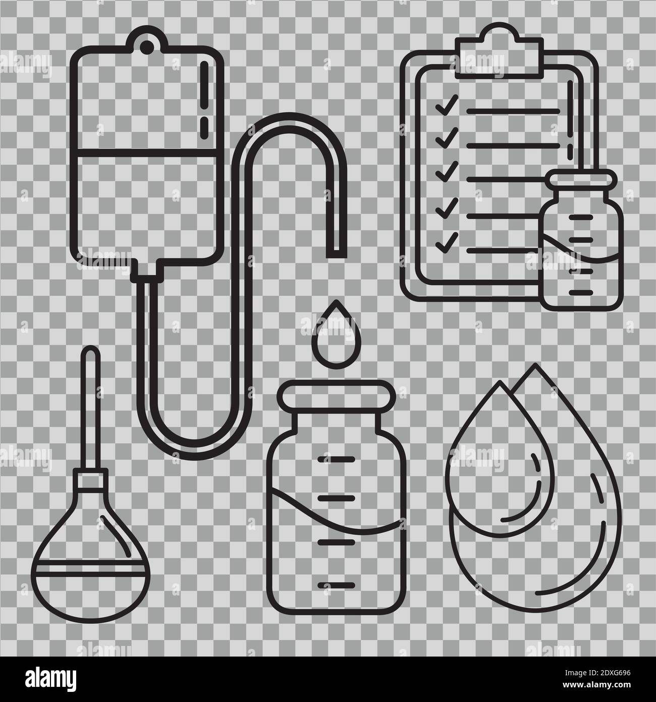 bundle of three doctor kit line style set icons Stock Vector Image ...