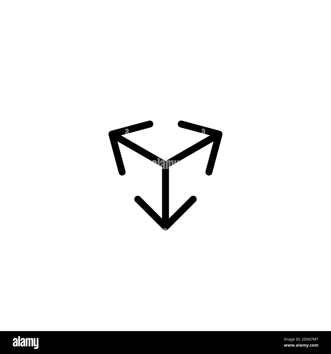 Three black thin arrows point out from the center. Expand Arrows icon ...