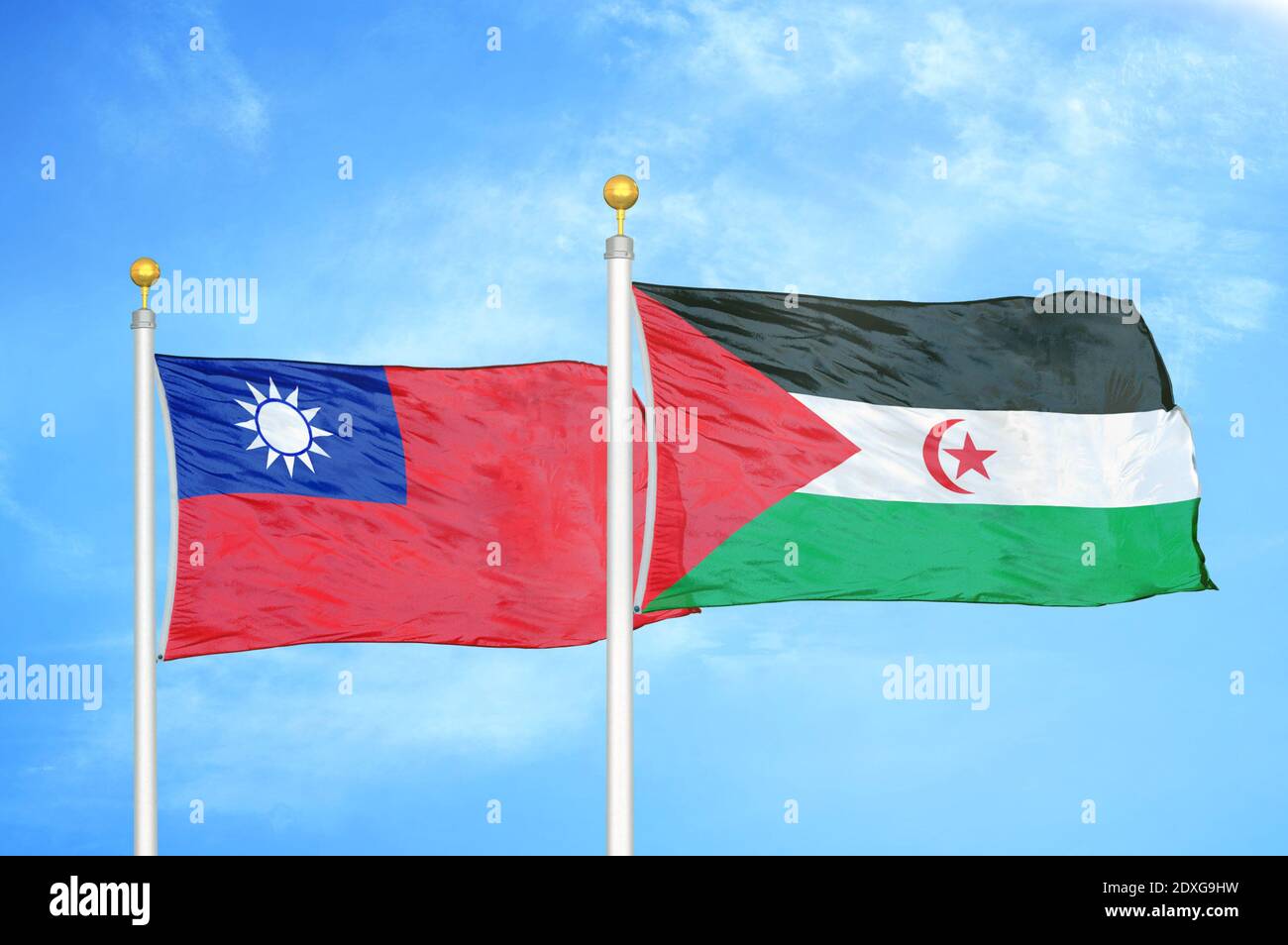 Taiwan western sahara flag hi-res stock photography and images - Alamy