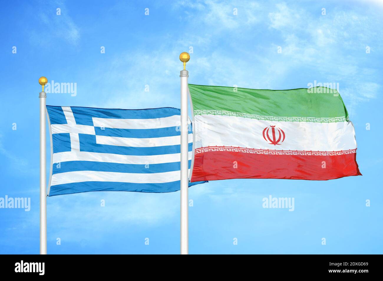 Greece iran flag hi-res stock photography and images - Alamy