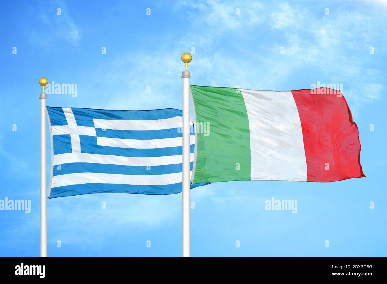 Italy greece flag hi-res stock photography and images - Alamy