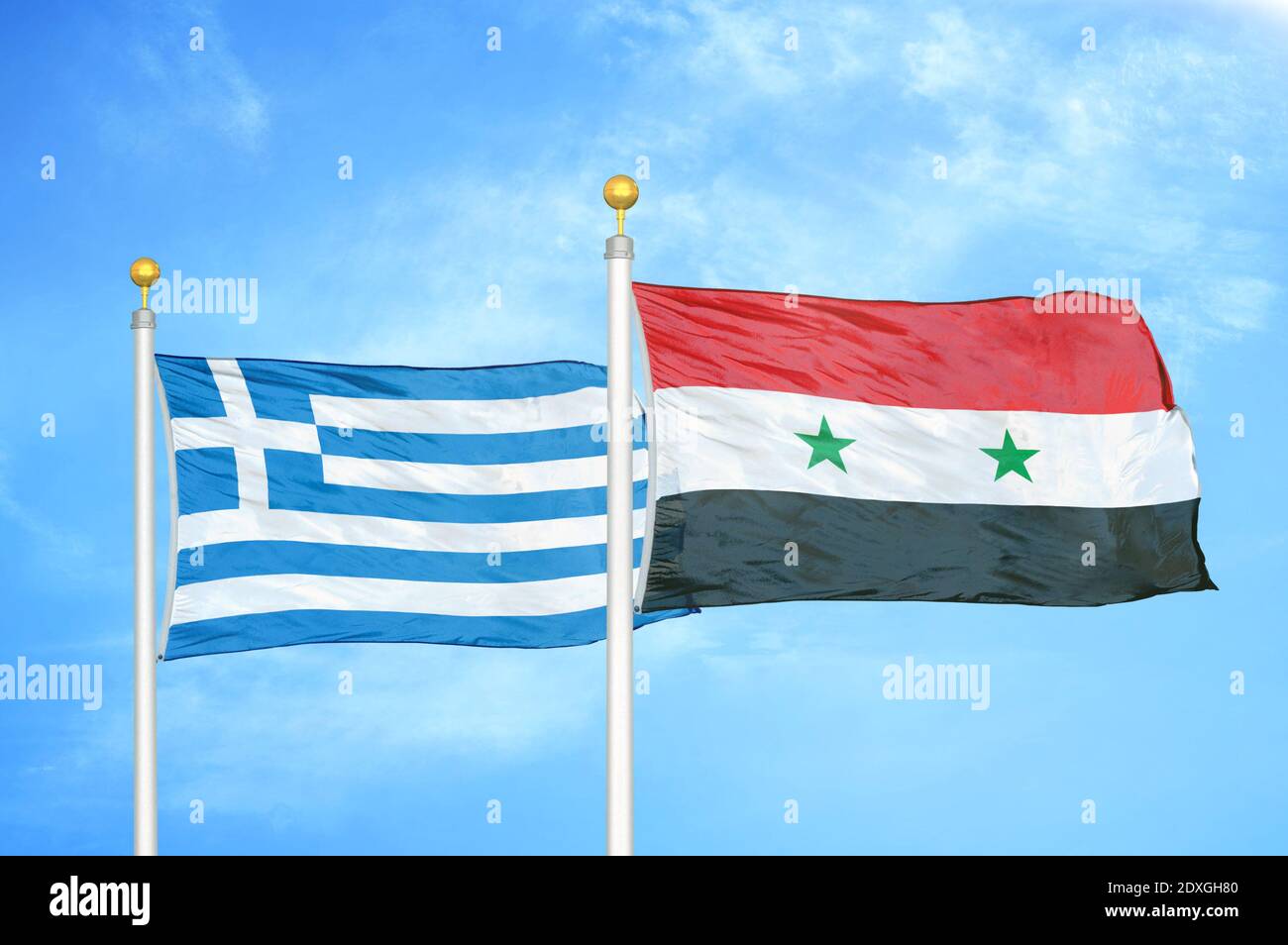 Syria greece flag hi-res stock photography and images - Alamy