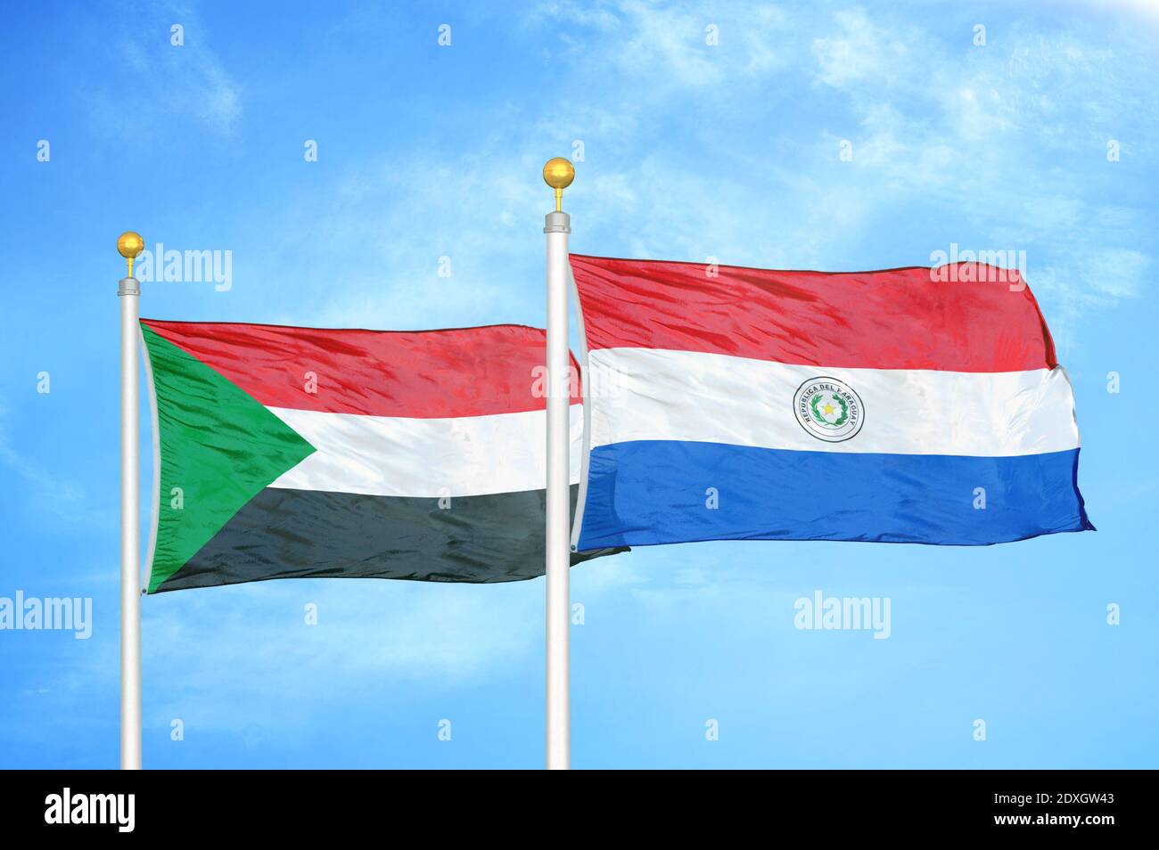 Paraguay sudan flag hi-res stock photography and images - Alamy