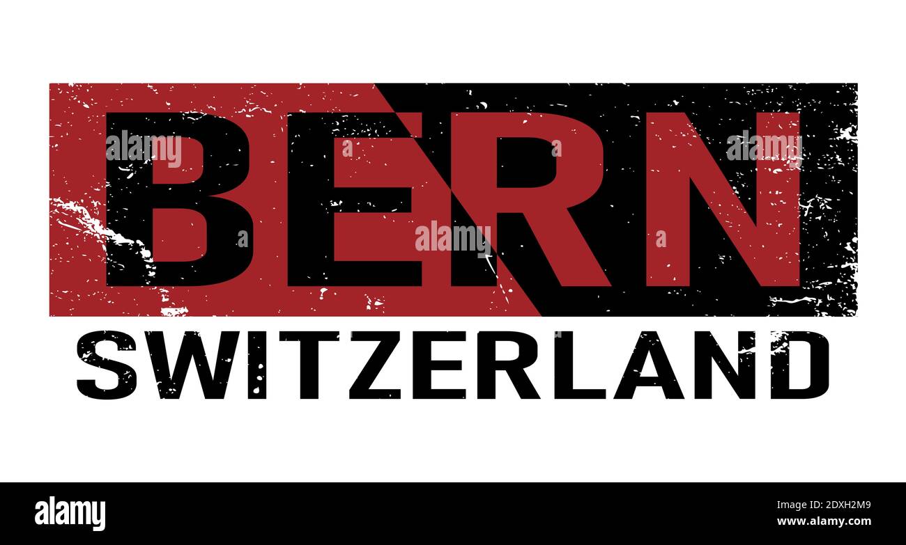 Bern City of Switzerland. Editable logo vector design Stock Vector ...
