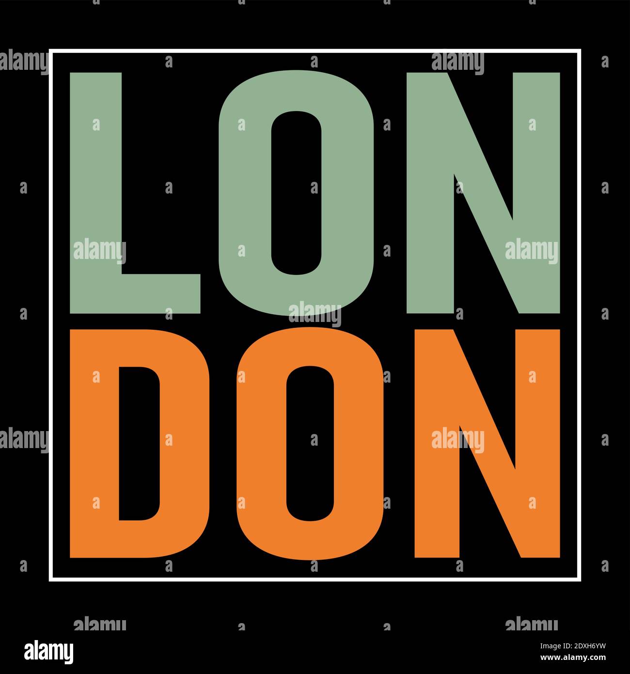 Illustrated London poster with typography. Vector illustration Stock ...