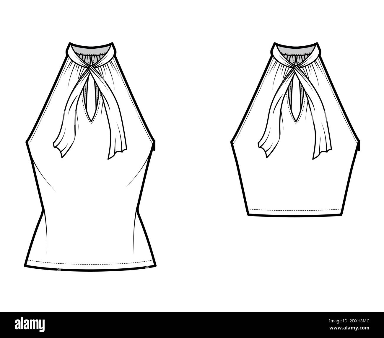 Crop tops Stock Vector Images - Alamy