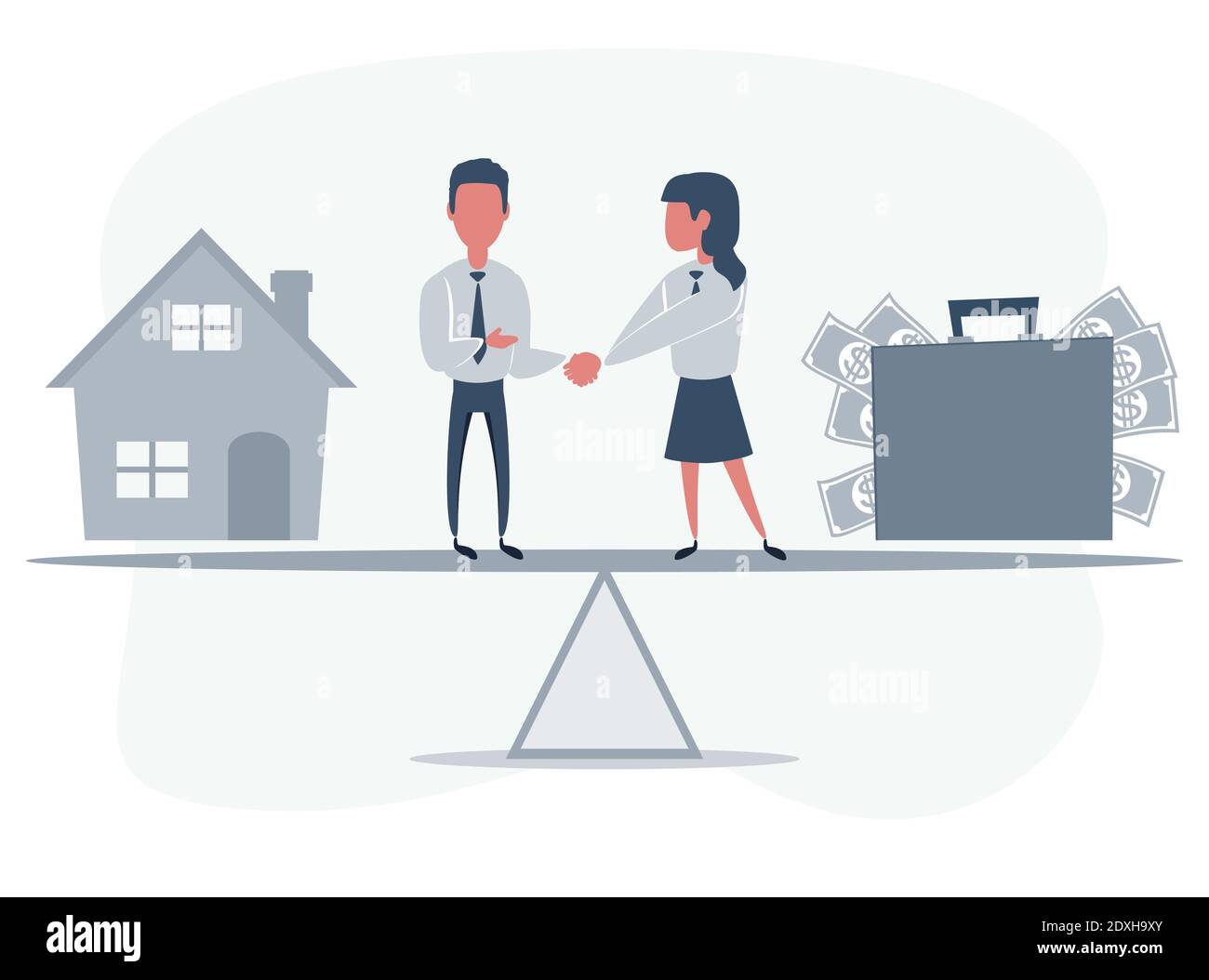 Business woman selling architecture Stock Vector Images - Alamy