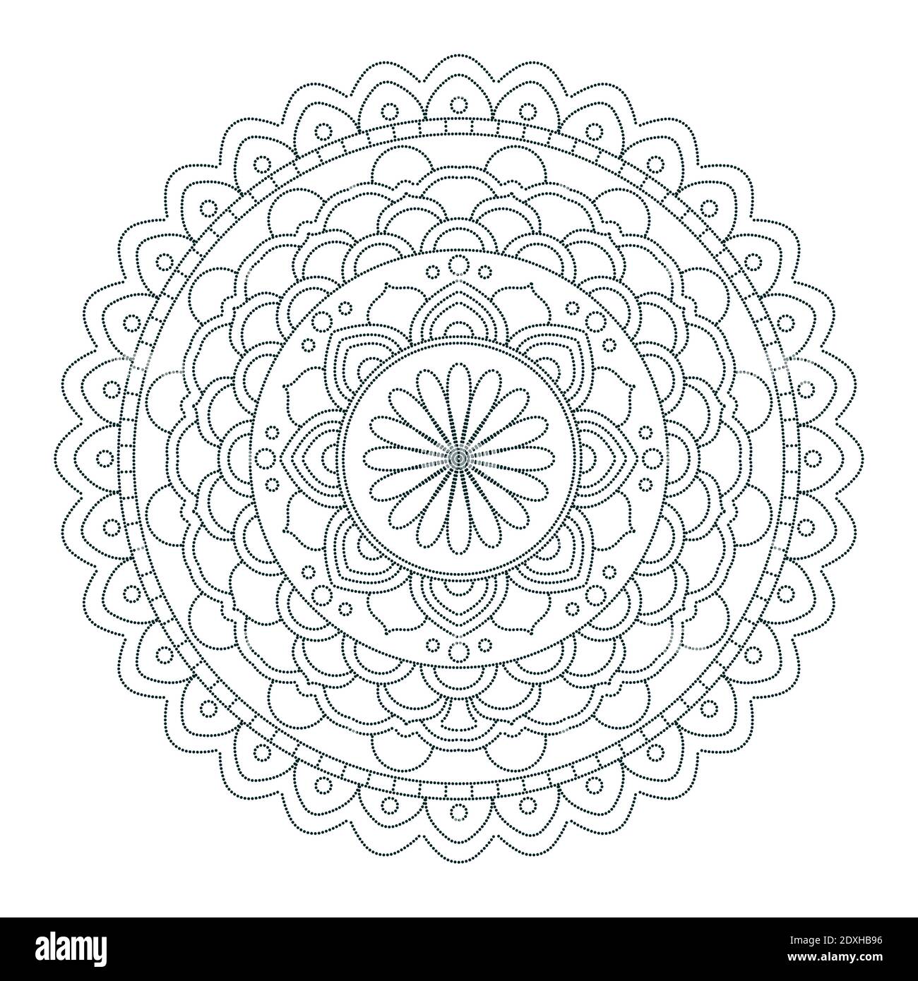 Mandala dot tattoo Stock Vector Images - Alamy