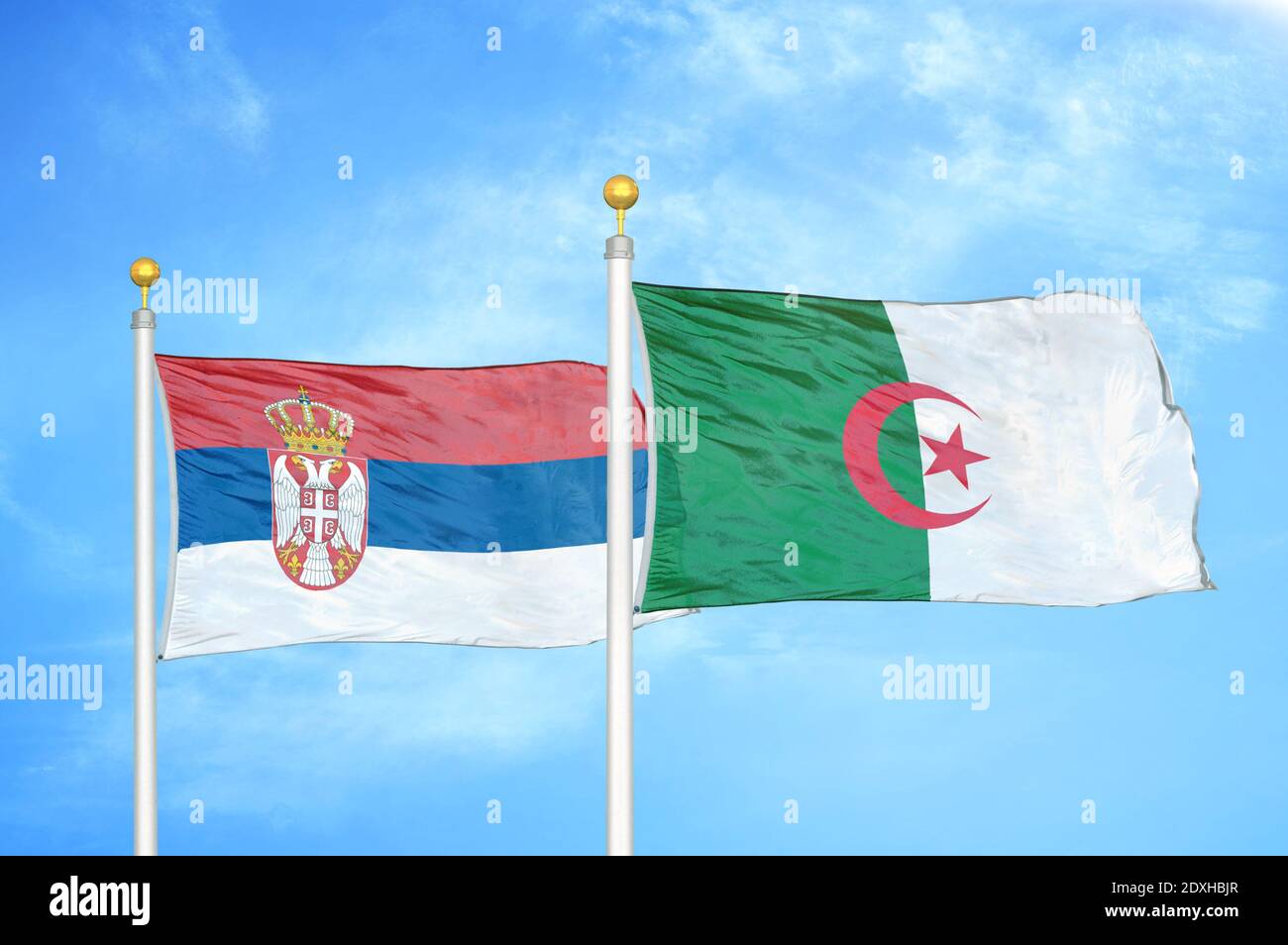 Serbia algeria flag hi-res stock photography and images - Alamy