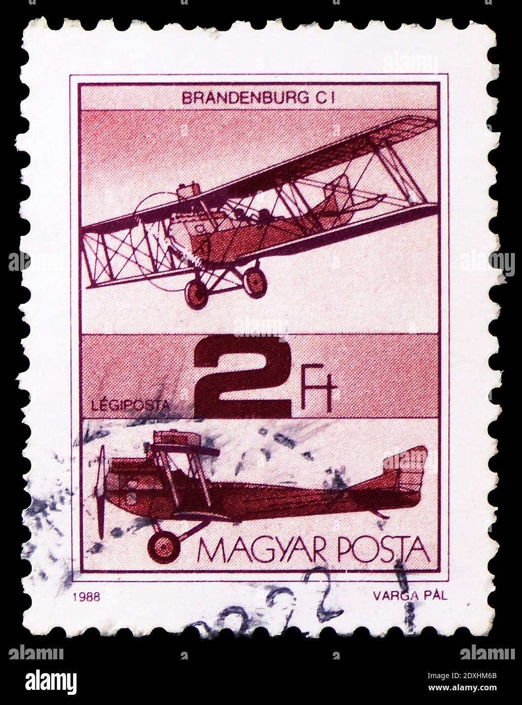 MOSCOW, RUSSIA - MARCH 23, 2019: Postage stamp printed in Hungary shows ...