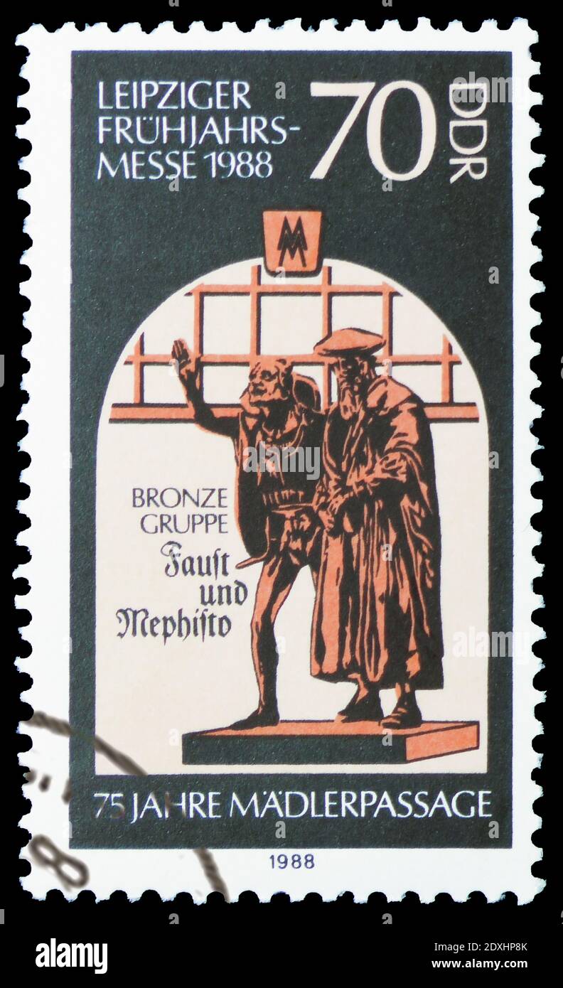 MOSCOW, RUSSIA - MARCH 23, 2019: Postage stamp printed in Germany ...