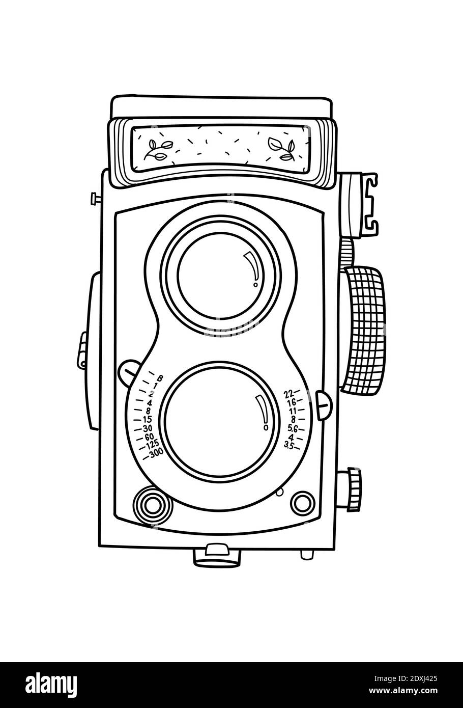 Hand drawn One line drawing of camera linear style. Minimalism style ...