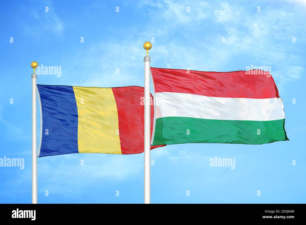 Romania hungary flag hi-res stock photography and images - Alamy