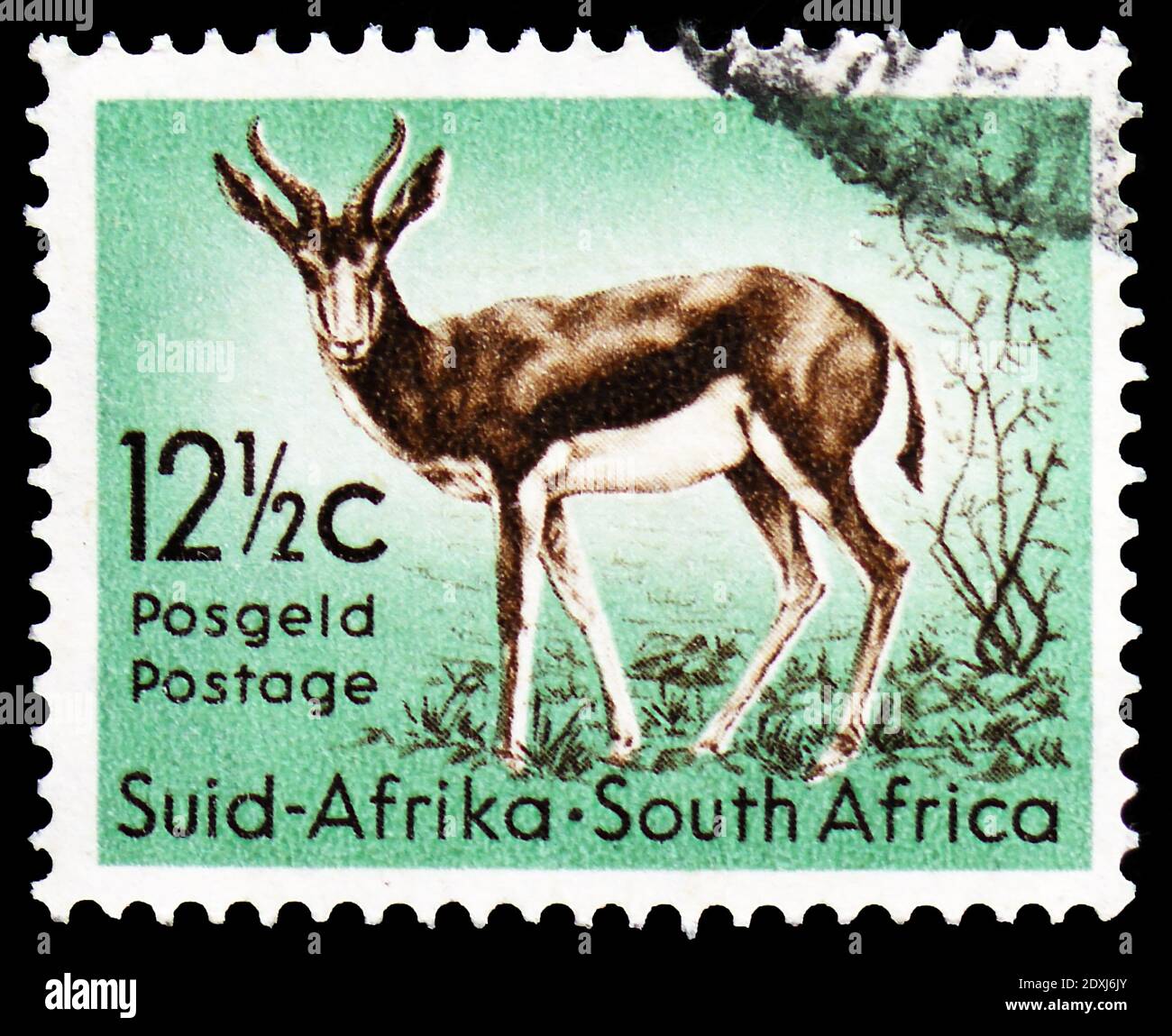 MOSCOW, RUSSIA - MARCH 23, 2019: Postage stamp printed in South Africa ...