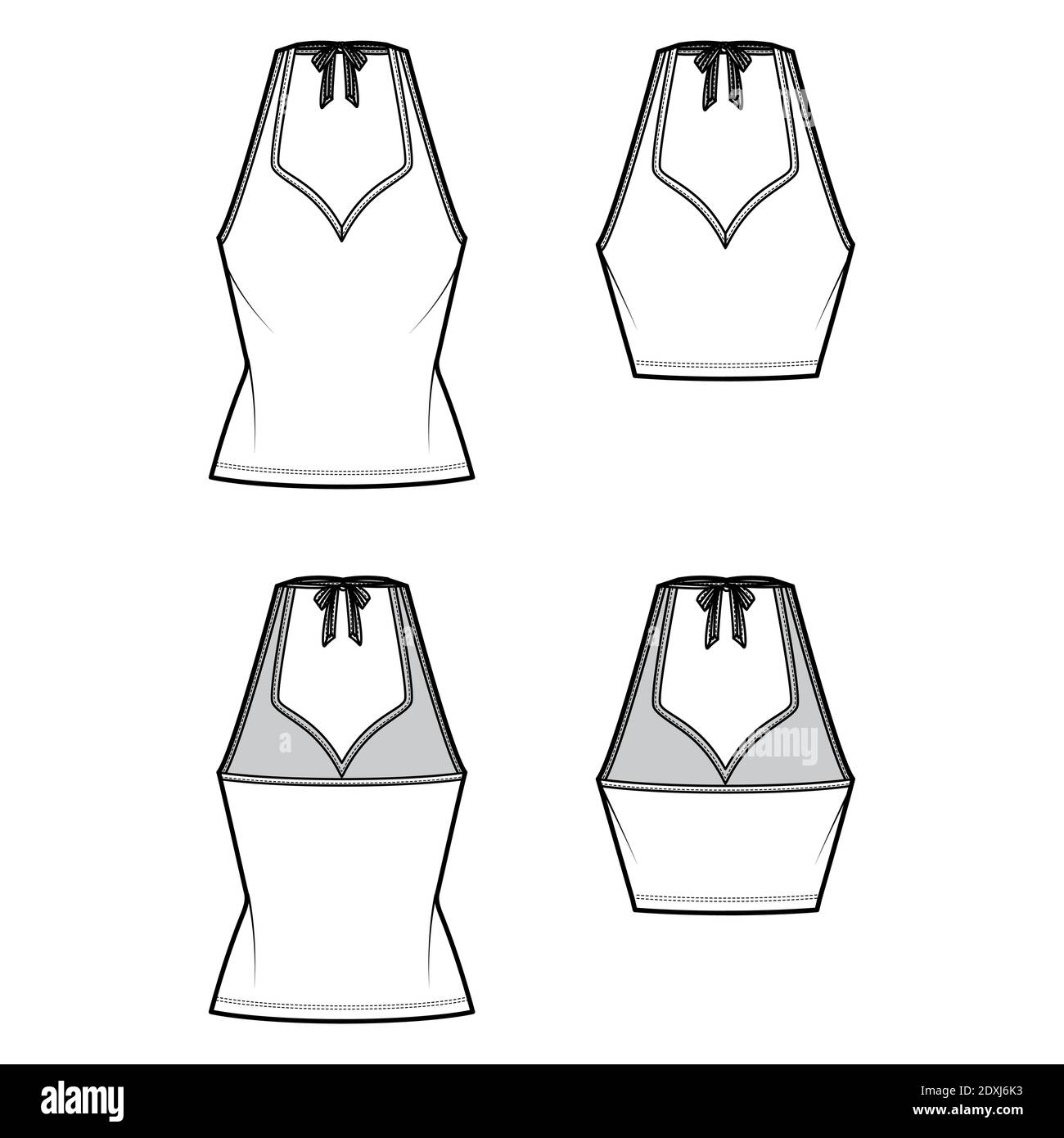 Crop tops Stock Vector Images - Alamy