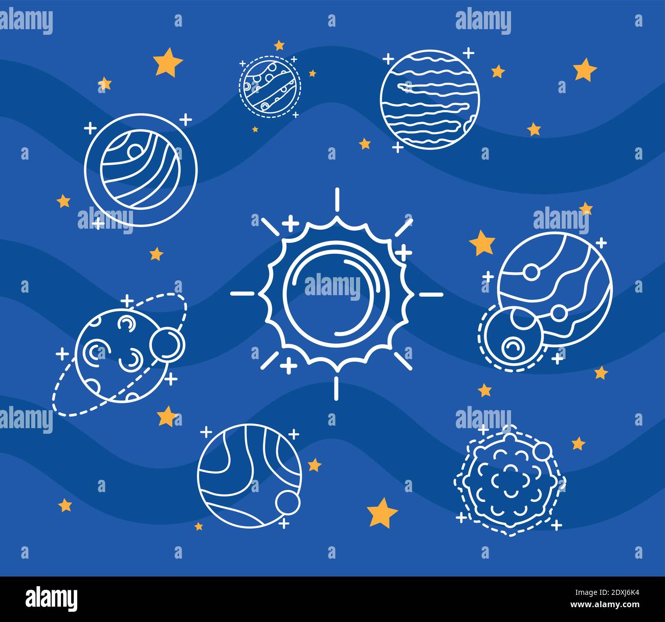 Five planets space Stock Vector Images - Alamy
