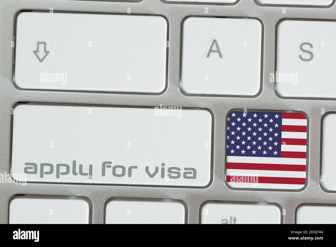 Computer and Visa USA Stock Photo - Alamy