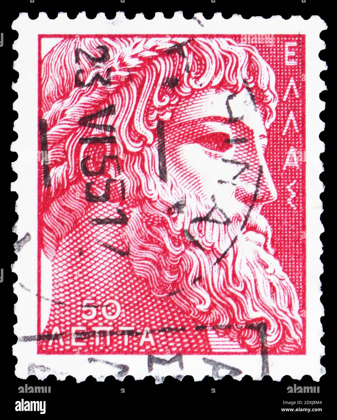 MOSCOW, RUSSIA - MARCH 23, 2019: Postage stamp printed in Greece shows ...