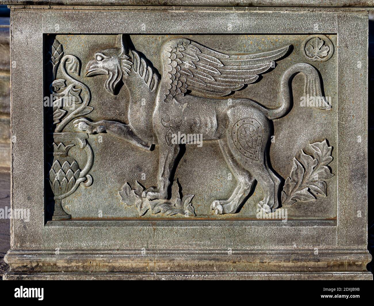 Decoration of walls or hedges in the form of a bas-relief Stock Photo ...