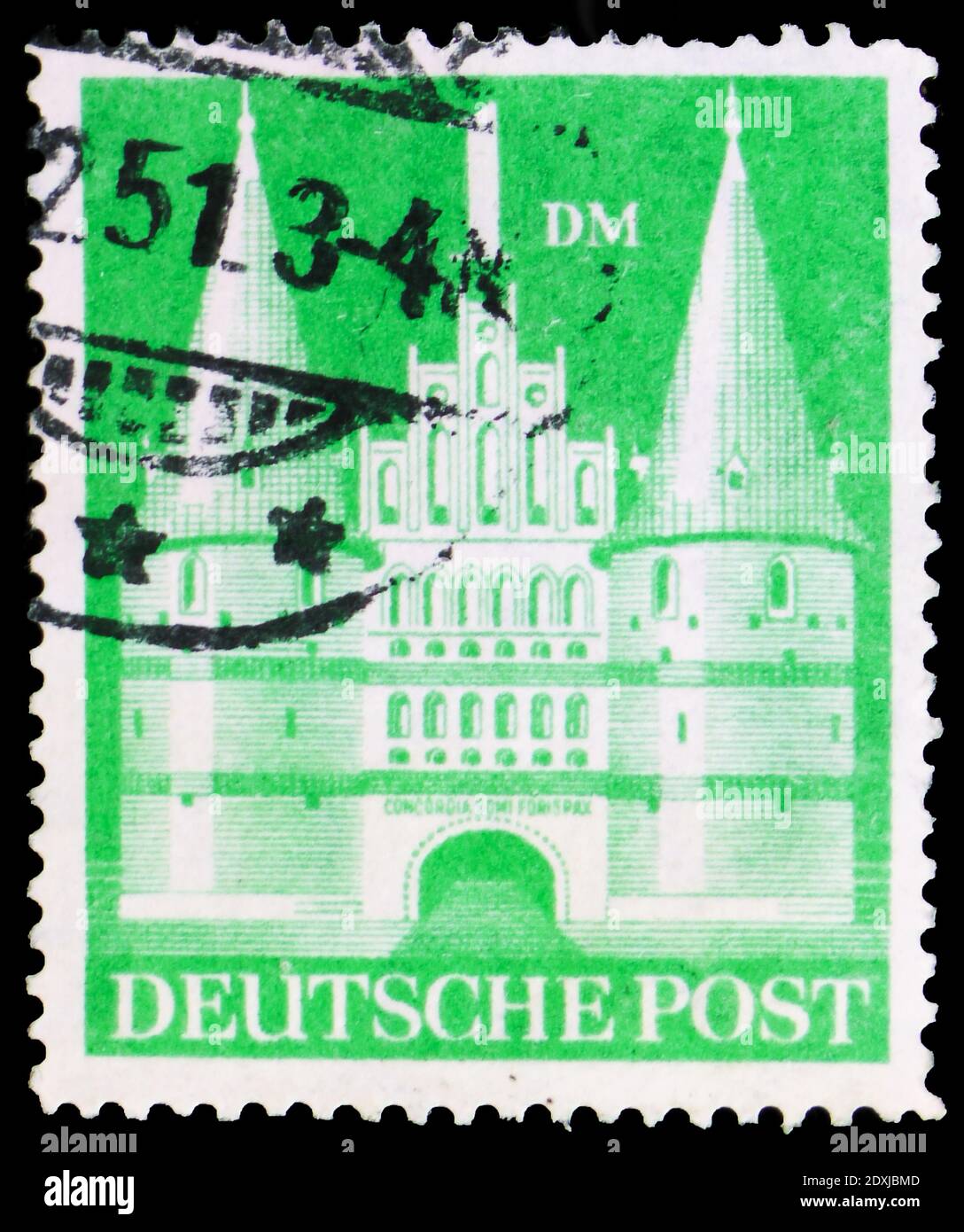 MOSCOW, RUSSIA - MARCH 23, 2019: Postage stamp printed in Germany ...