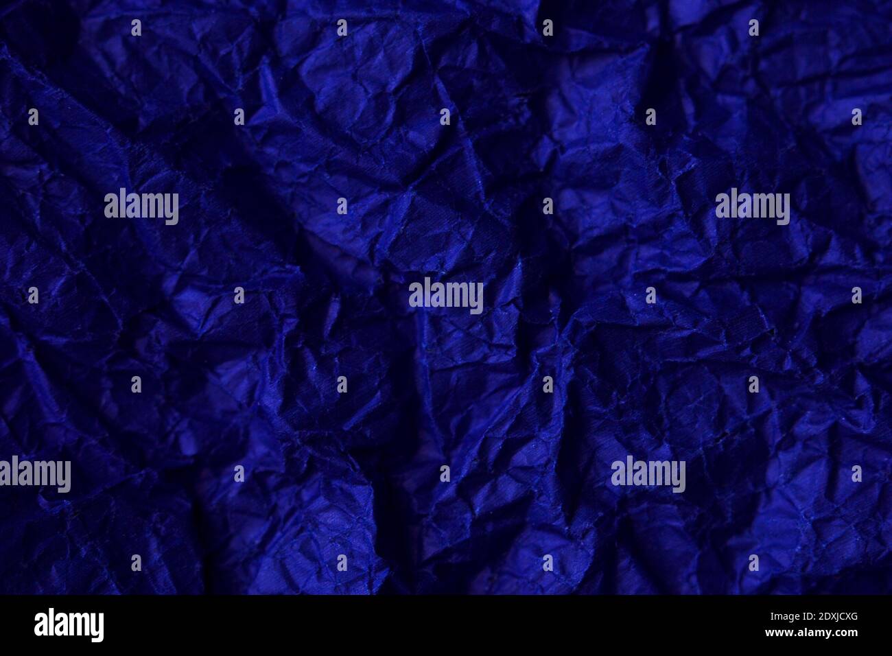 soft crumpled blue paper - close up, gift packing and holidays ...