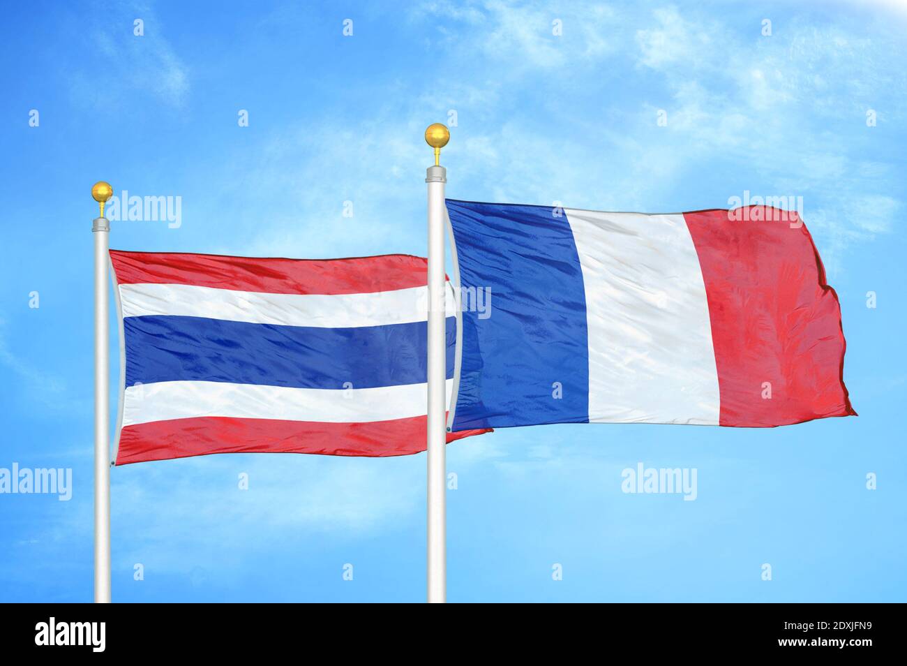 France thailand flag hi-res stock photography and images - Alamy