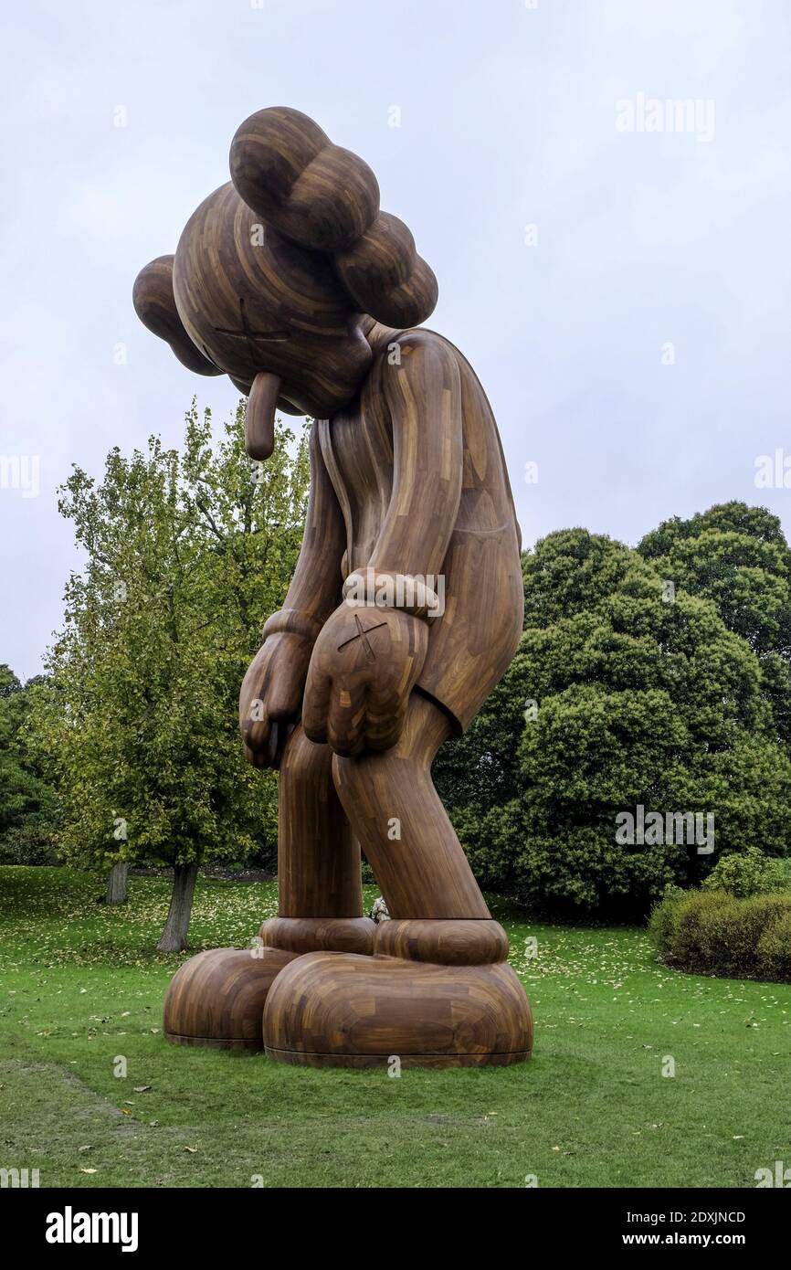 LONDON, UNITED KINGDOM - Oct 18, 2014: The Small Lie wood sculpture by ...