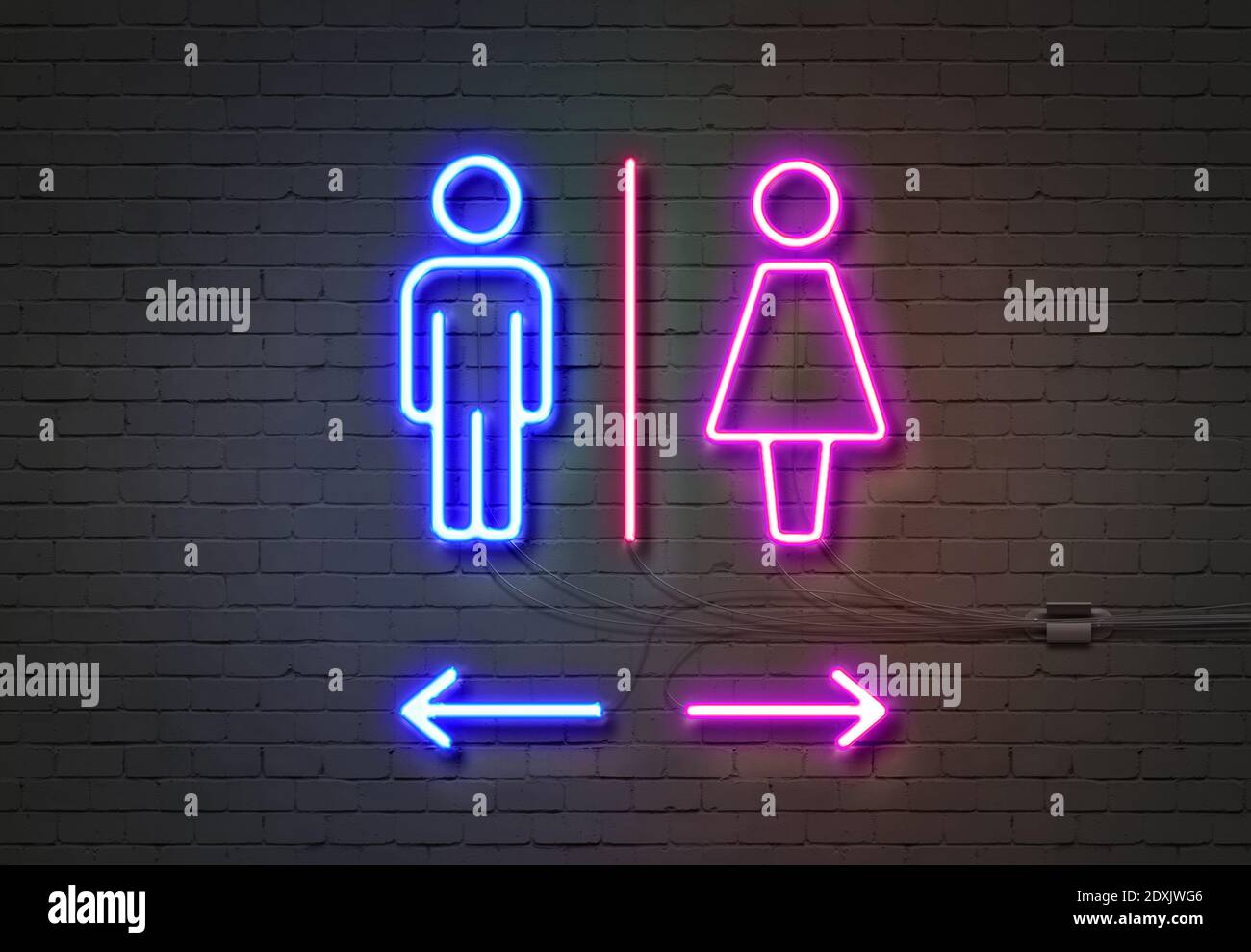 Close up of restroom sign on wall hi-res stock photography and images ...