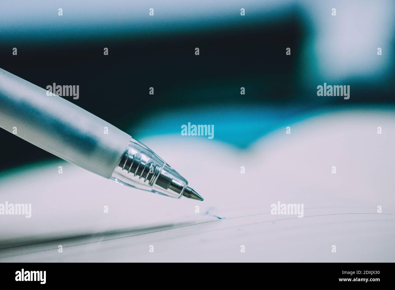 Man using touchpad on notebook hi-res stock photography and images - Alamy