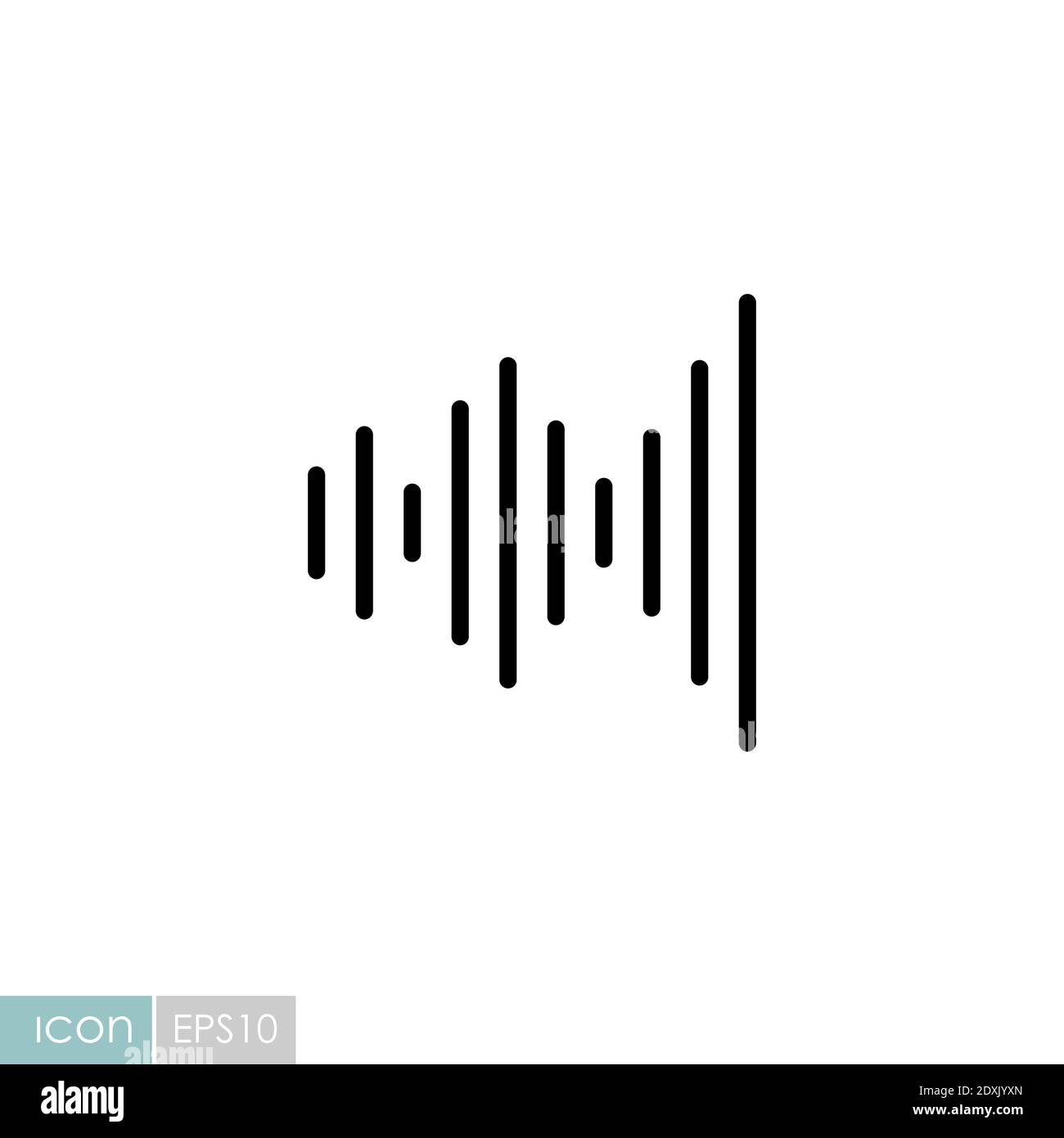 Equalizer, frequency vector icon. Audio signal. Music sign. Graph ...