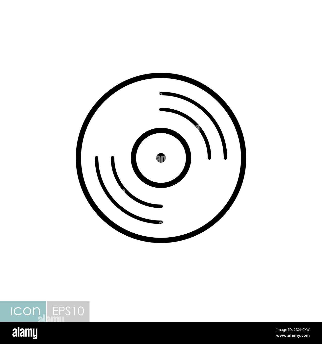 Vinyl record, lp record vector icon. Music sign. Graph symbol for music ...