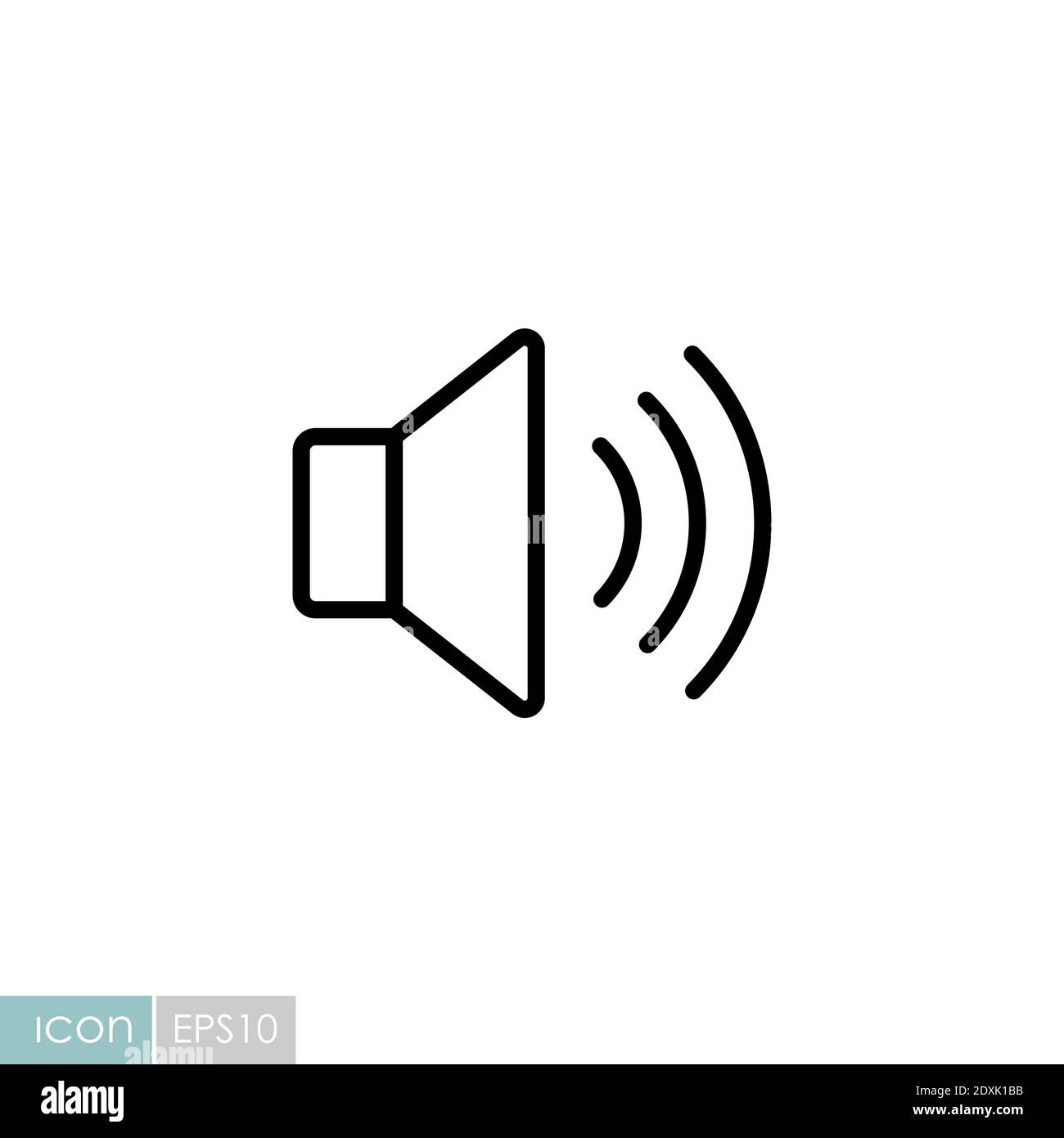 Max volume high vector flat icon. Graph symbol for music and sound web ...