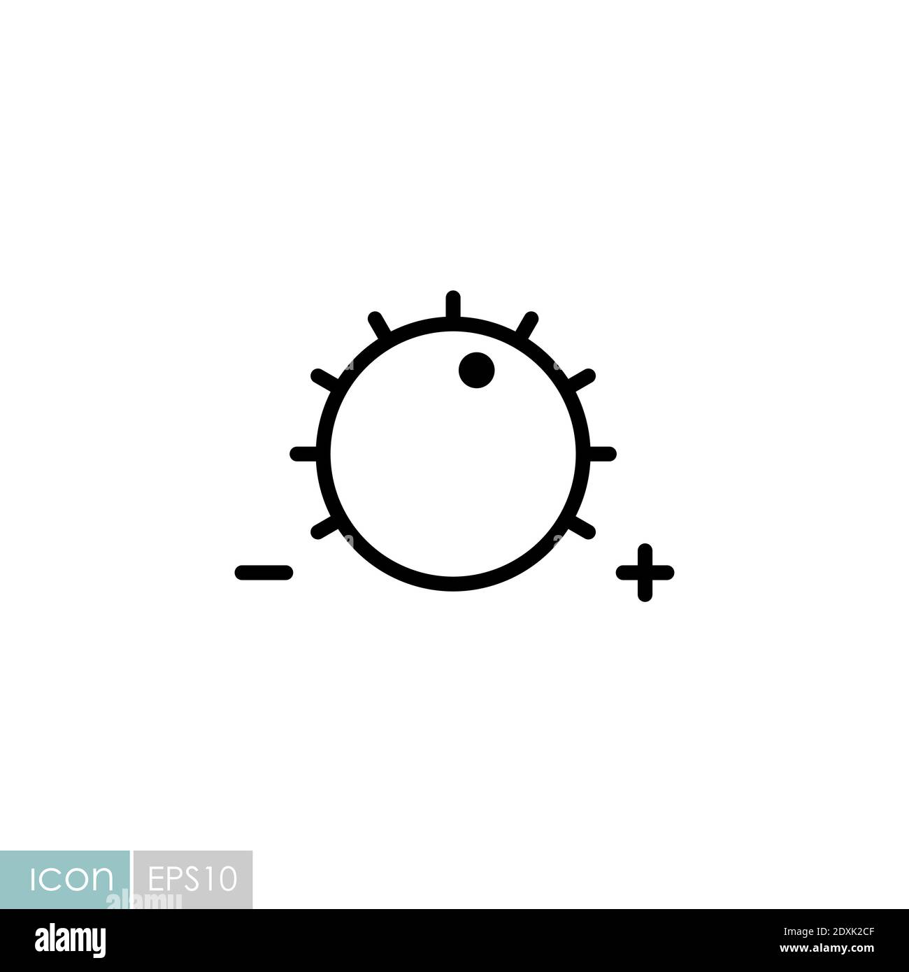 Volume knob vector flat icon. Music sign. Graph symbol for music and ...