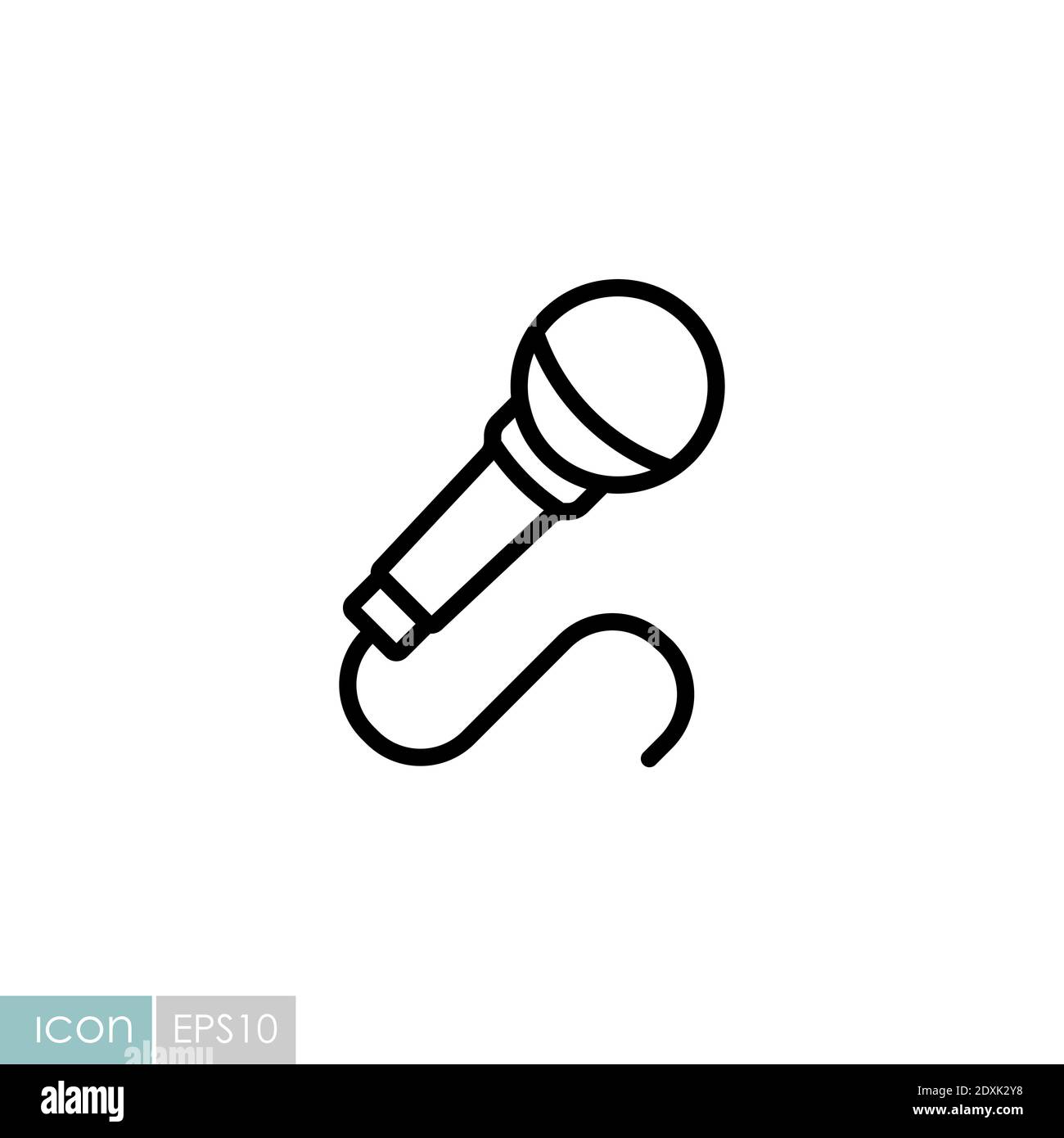 Microphone vector flat icon. Music sign. Graph symbol for music and ...