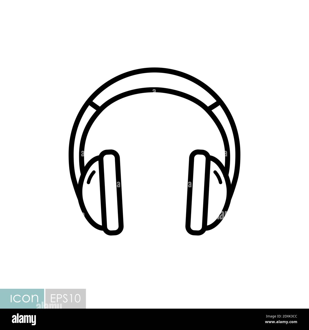 Headphones vector icon. Music sign. Graph symbol for music and sound ...