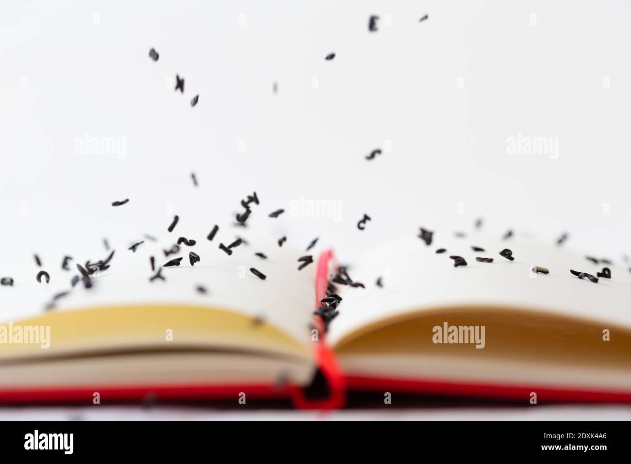 Book flying letters hi-res stock photography and images - Alamy