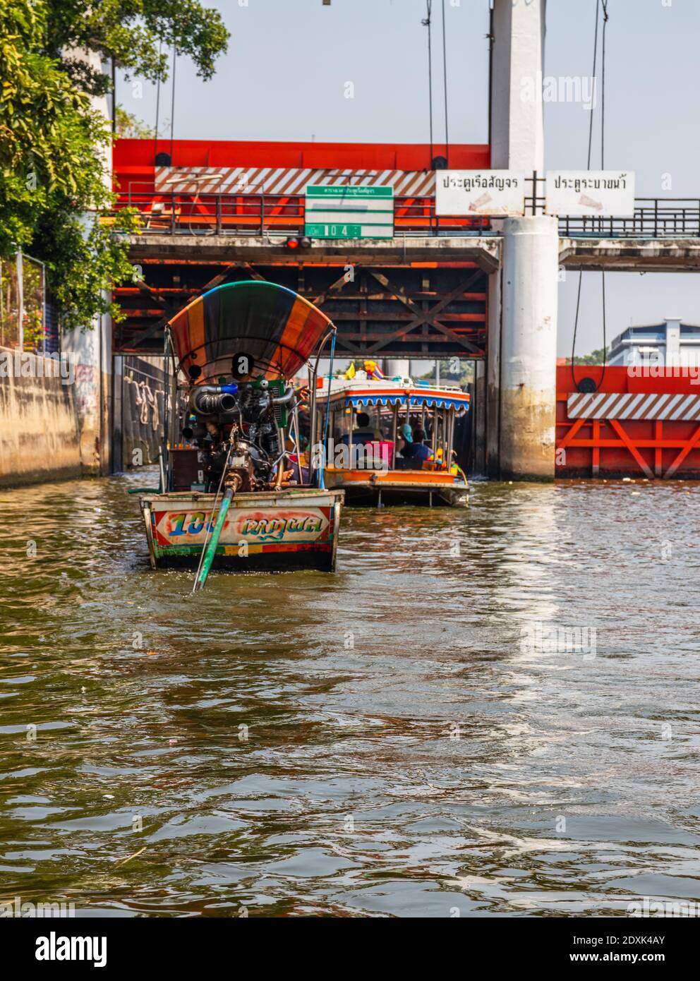 Bangkok Thailand Southeast Asia Ships bring through the locks in the ...