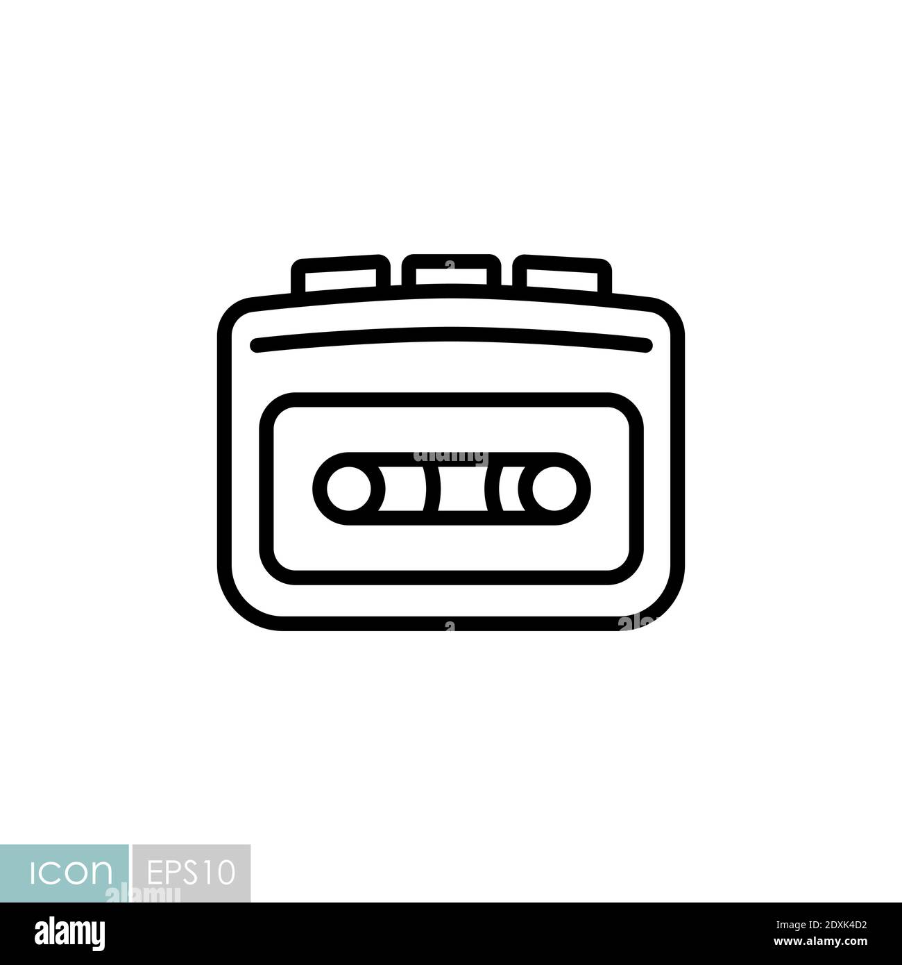 Walkman vector icon. Cassette player. Music sign. Graph symbol for ...