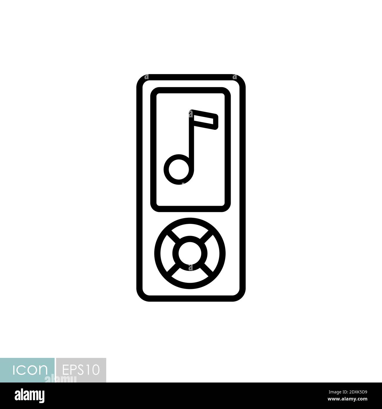 Mp3 player vector icon. Music sign. Graph symbol for music and sound ...