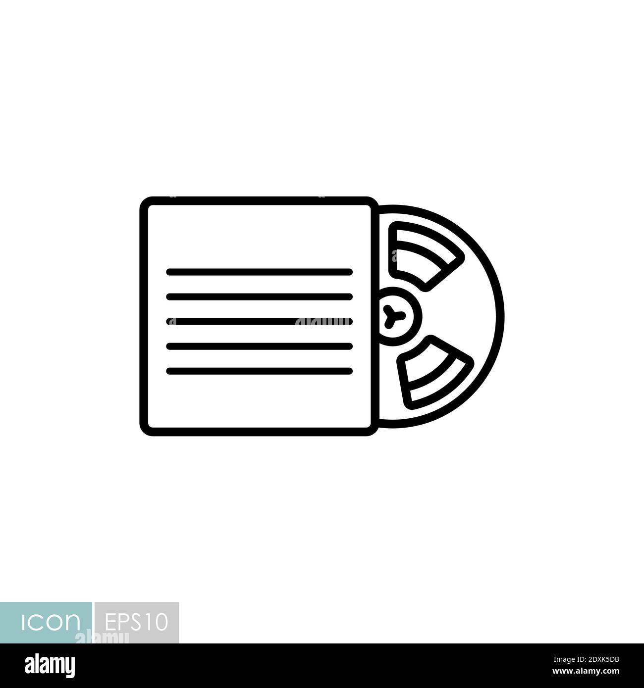 Magnetic tape reel, retro music tape storage vector icon. Music sign ...