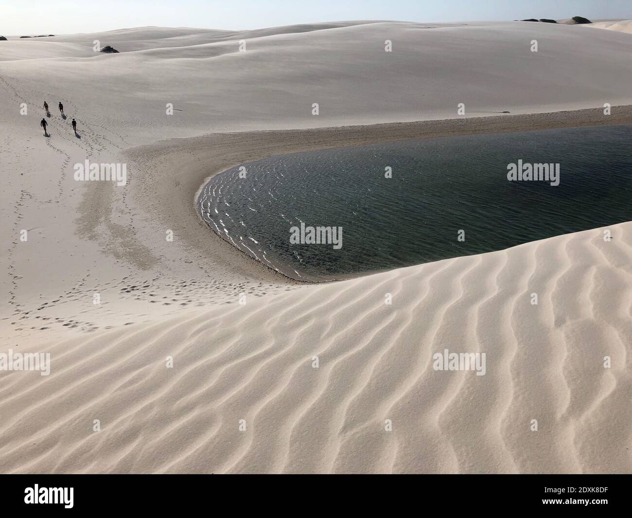 Scenic View Of Sand Dunes At Beach Stock Photo - Alamy