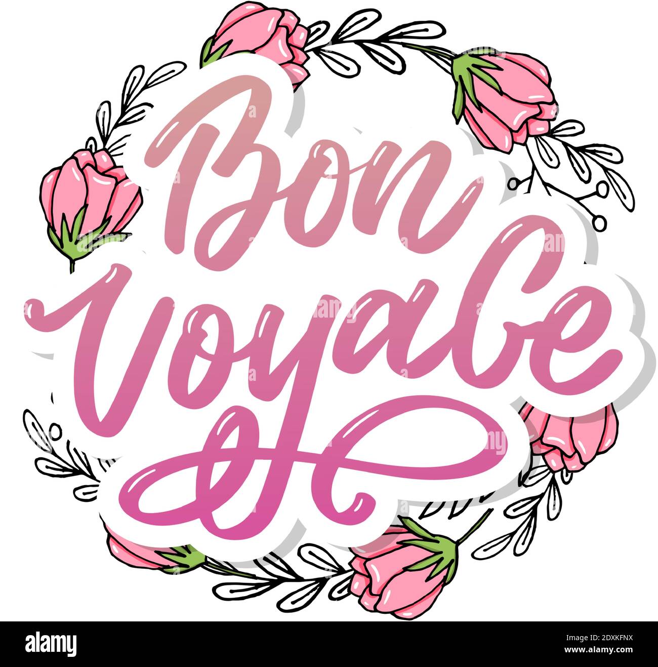 Bon Voyage Hand Lettering Vector Stock Vector Image & Art - Alamy