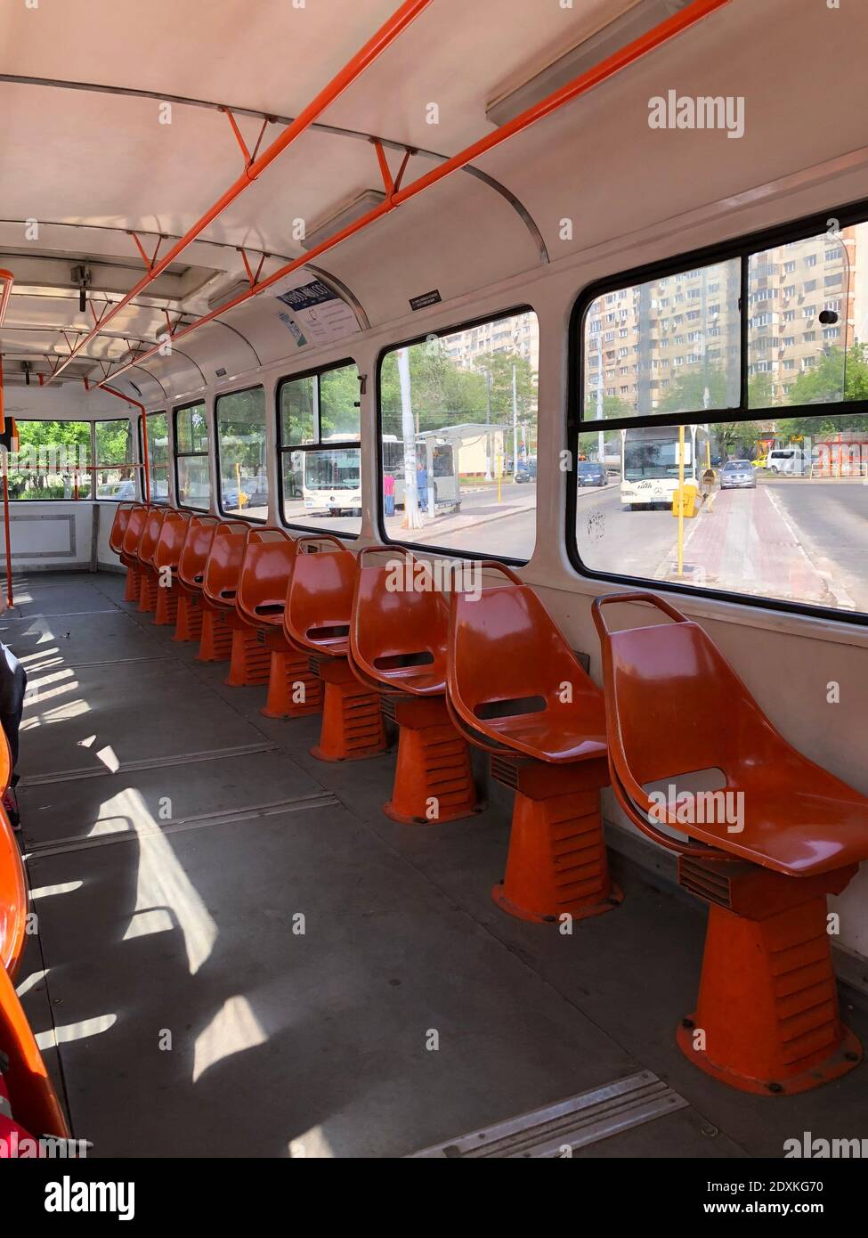 Empty tram seats hi-res stock photography and images - Alamy