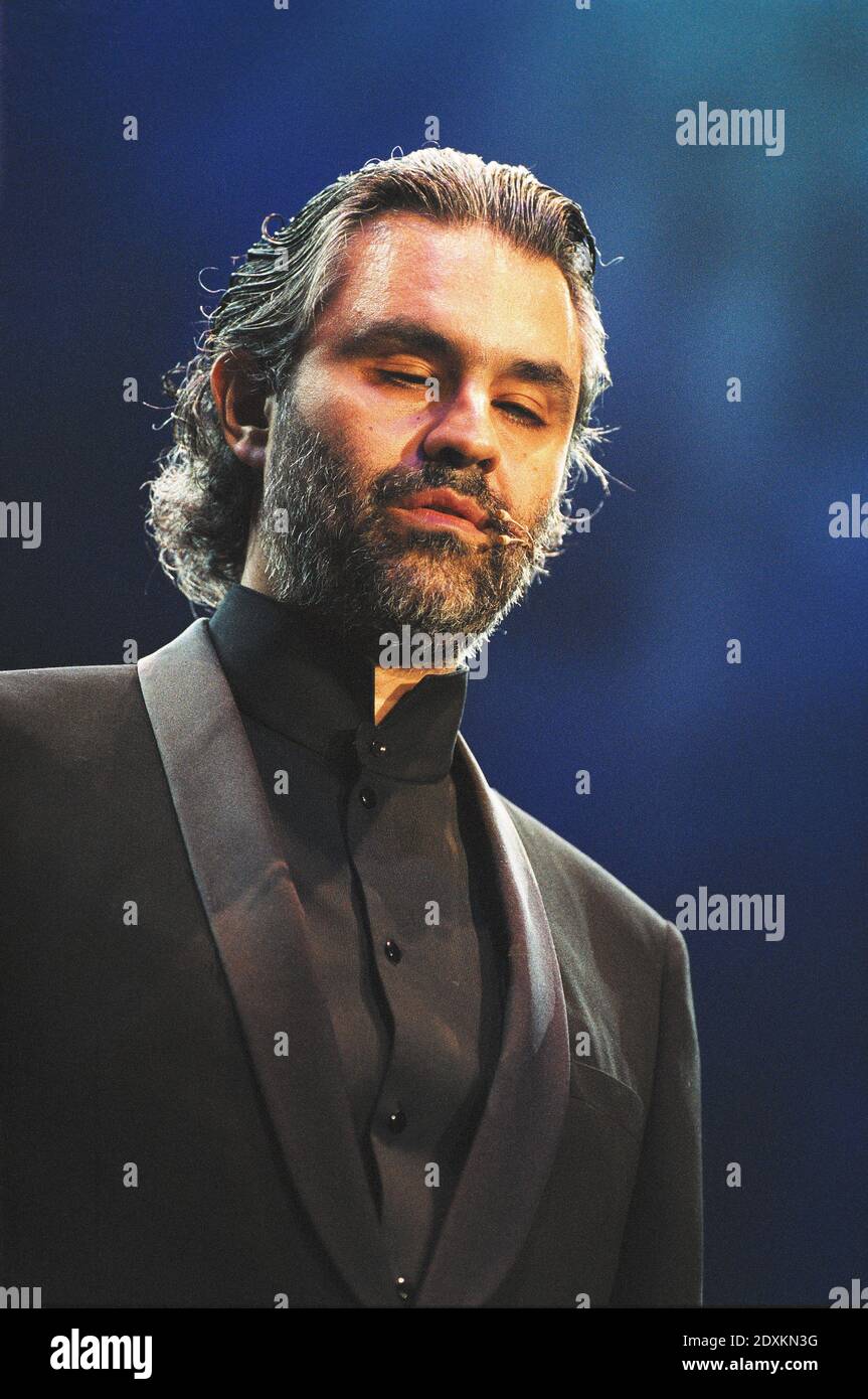 Andrea Bocelli and the Royal Philharmonic Orchestra performing his ...