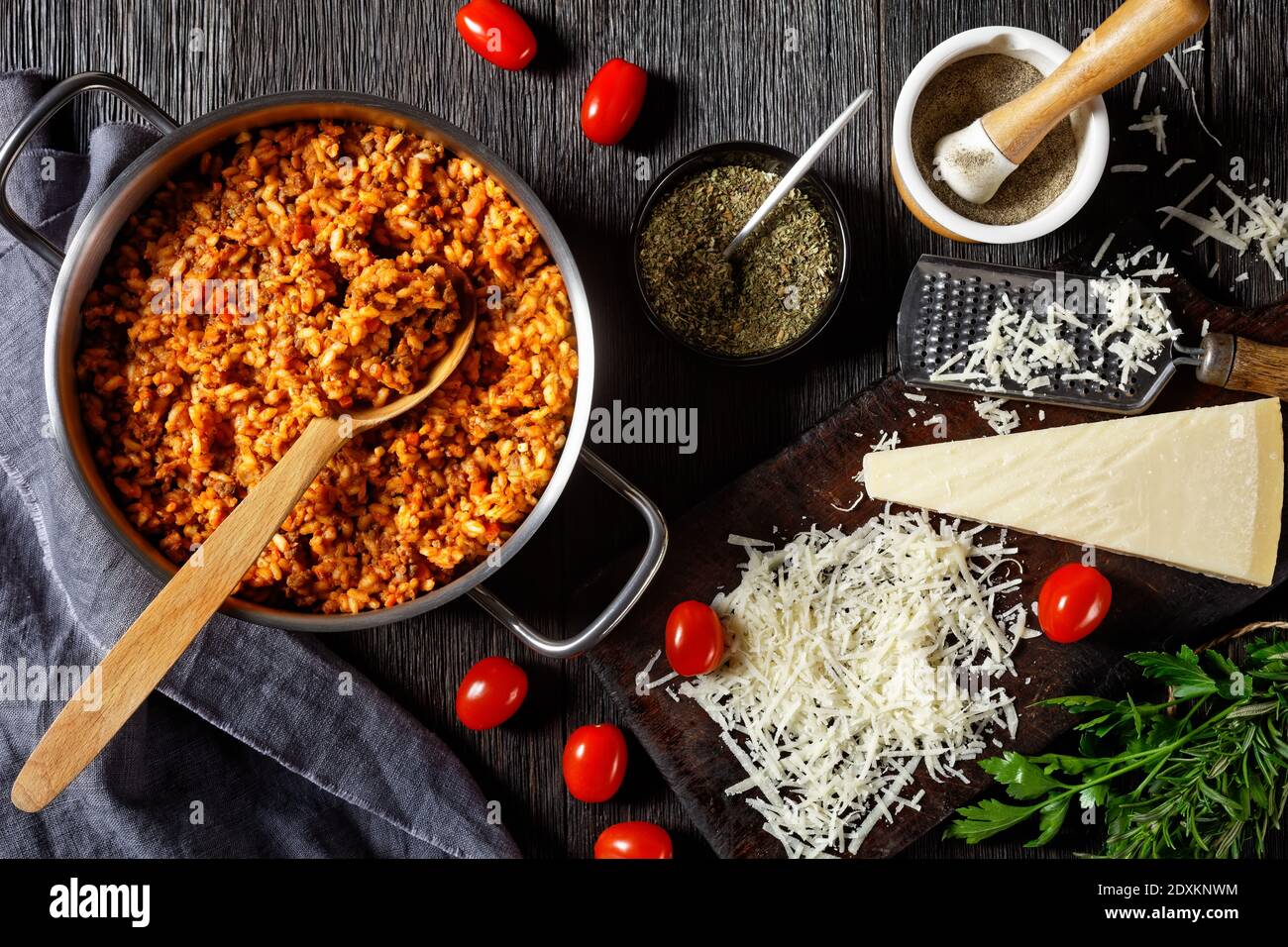 Ground beef risotto hi-res stock photography and images - Alamy