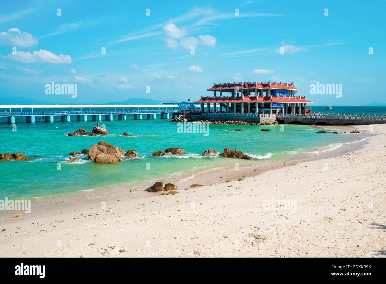 Sanya, Hainan Province, China. Scenic seascape in Wuzhizhou Island ...