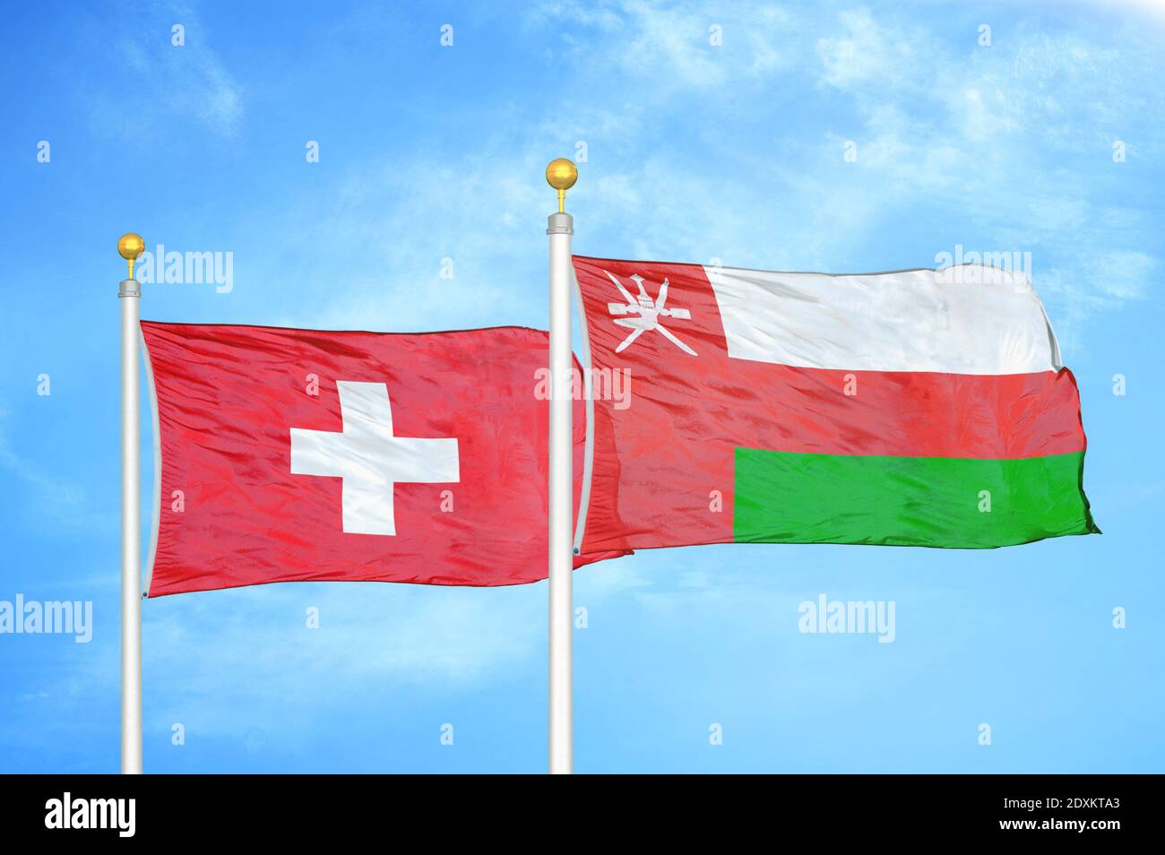 Switzerland oman flag hi-res stock photography and images - Alamy